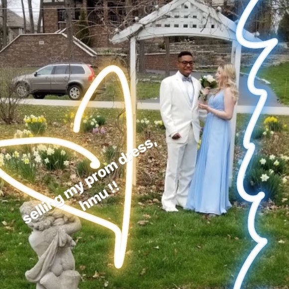 Faviana | Dresses | Icey Blue Prom Dress | Poshmark